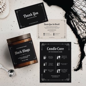Custom Halloween Candle Label Template Witchy Label Candle Printable ...