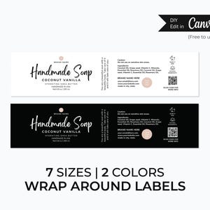 Soap Label Template Soap Bar Label Soap Black Label Soap Band Label ...