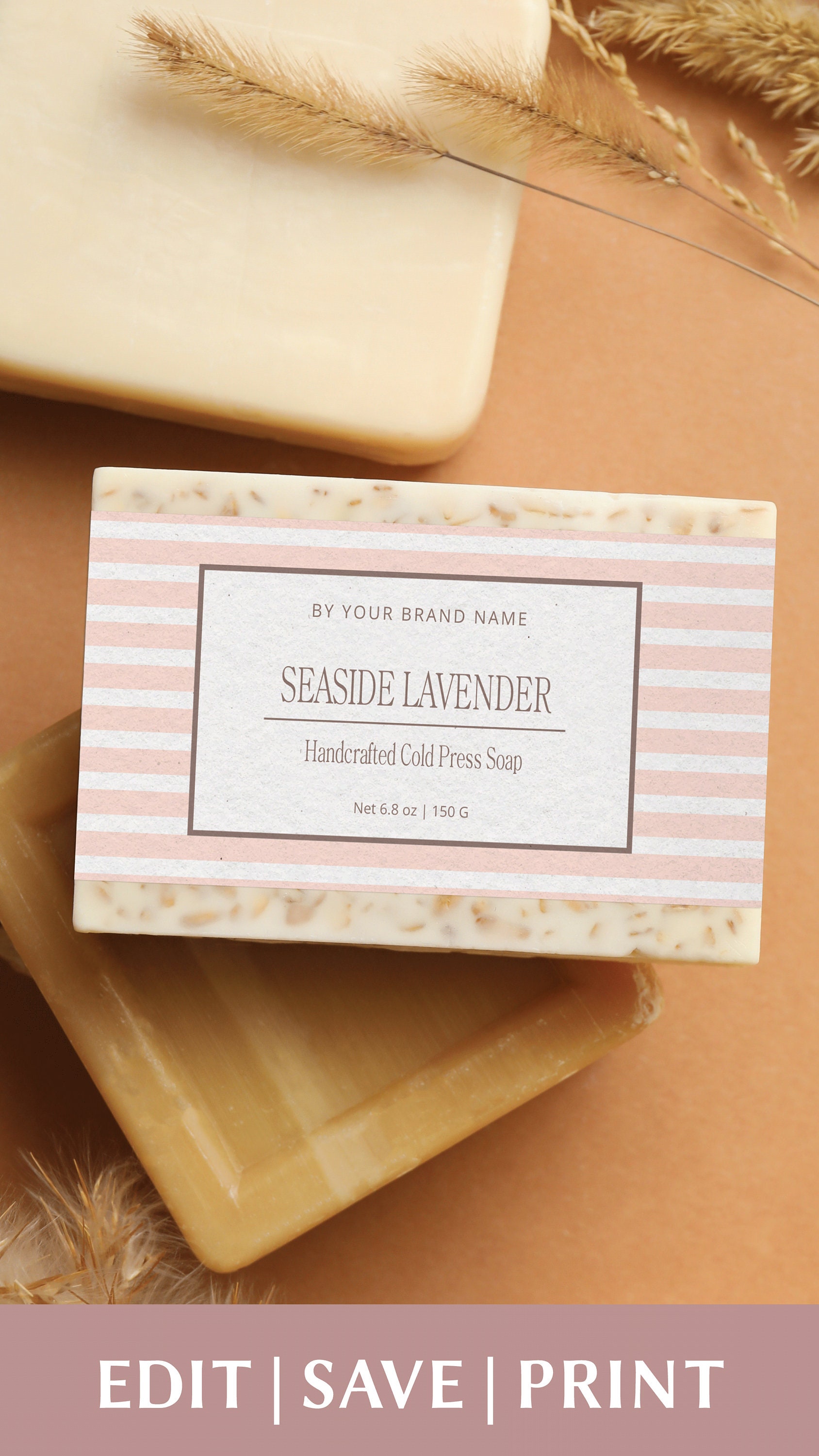 Custom Soap Label Template Soap Bar Label Printable Soap Label Wrap ...
