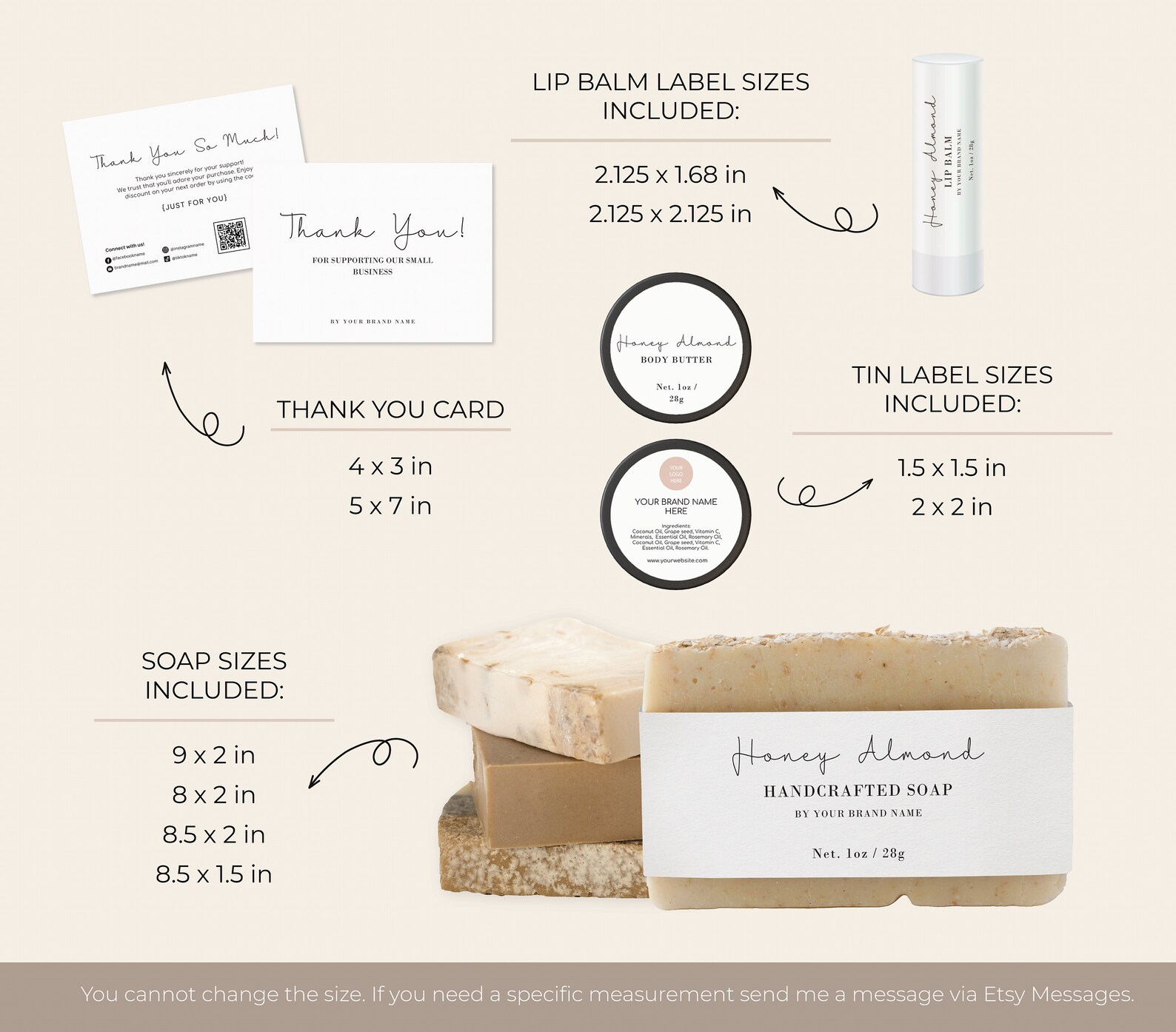 Luxury Cosmetic Label Editable Skincare Label Custom Skin Care Label ...