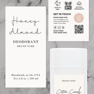 Minimalistic Deodorant Label Homemade Deodorant Label Design Deodorant ...