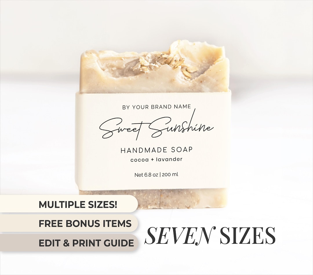 Bar Soap Label Template Soap Label Canva Soap Sticker Bridal Soap Bar ...