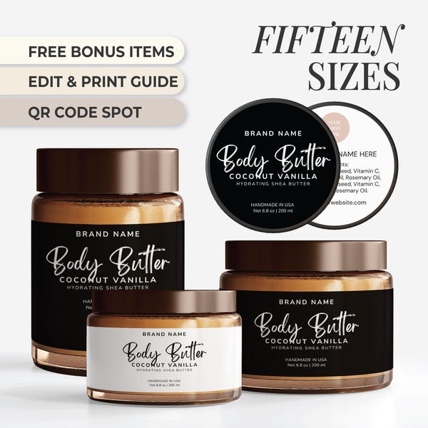 Jar Labels for Body Butters - Etsy