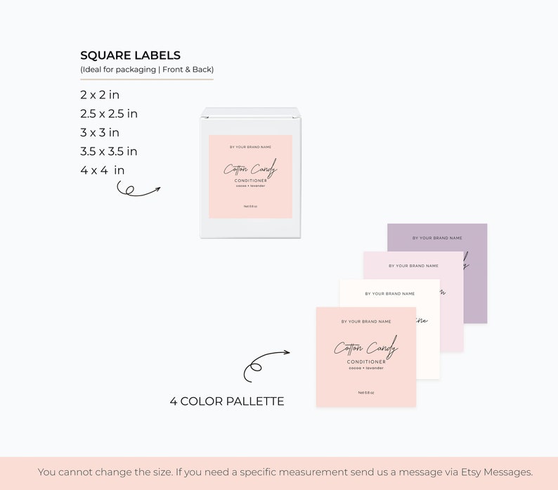 Box Label Template Canva Box Packaging Label Square Packaging Sticker ...