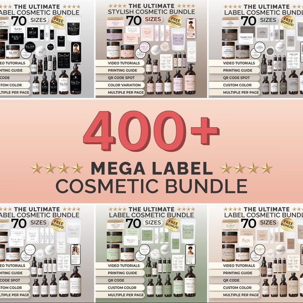 Cosmetic Labels - Etsy