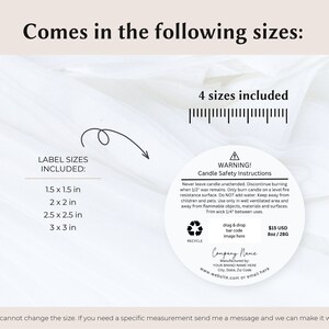 Candle Warning Label Template Sticker Candle Warning Custom Barcode ...