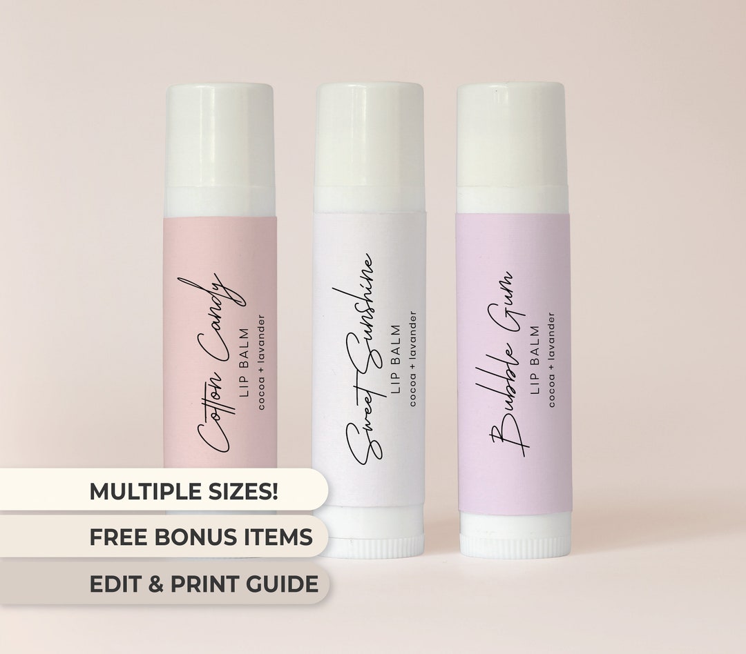 Lip Balm Label Template Lip Balm Sticker Template Chapstick Label Lip ...