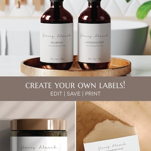 Luxury Cosmetic Label Editable Skincare Label Custom Skin Care Label ...