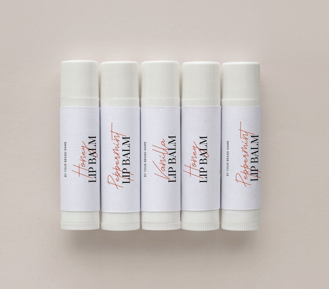 Custom Lip Balm Label Canva Lip Gloss Label Natural Cosmetic Label ...