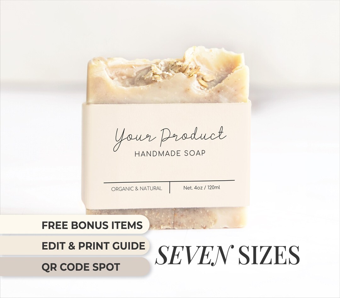 Soap Bar Label Soap Belly Band Minimal Soap Label Minimalistic Soap ...