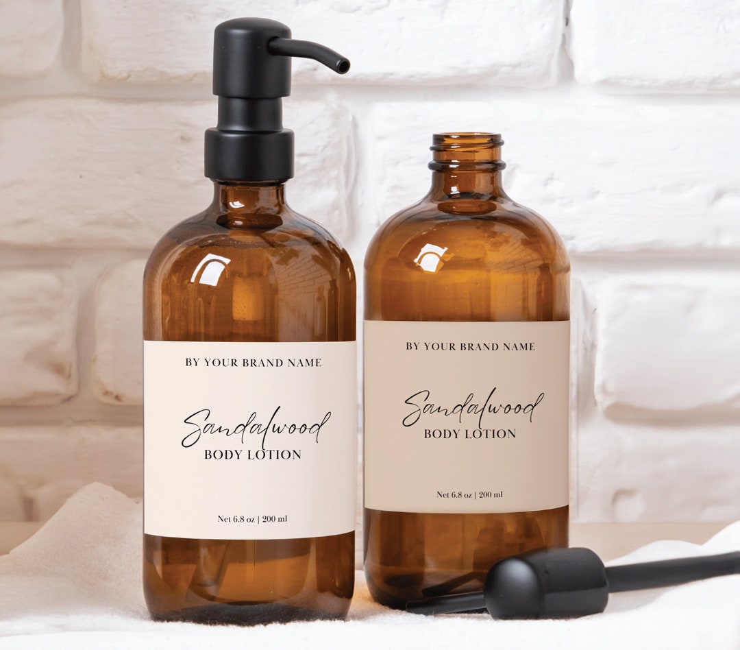 Bottle Label Template Shampoo Label Custom Cream Label Sticker Bottle ...