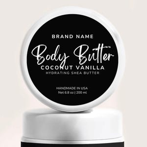 Body Butter Label Template Product Label for Body Scrub Label for Jar ...