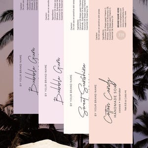 Custom Soap Label Sticker Soap Bar Wrap Label Soap Label Printable Bar ...