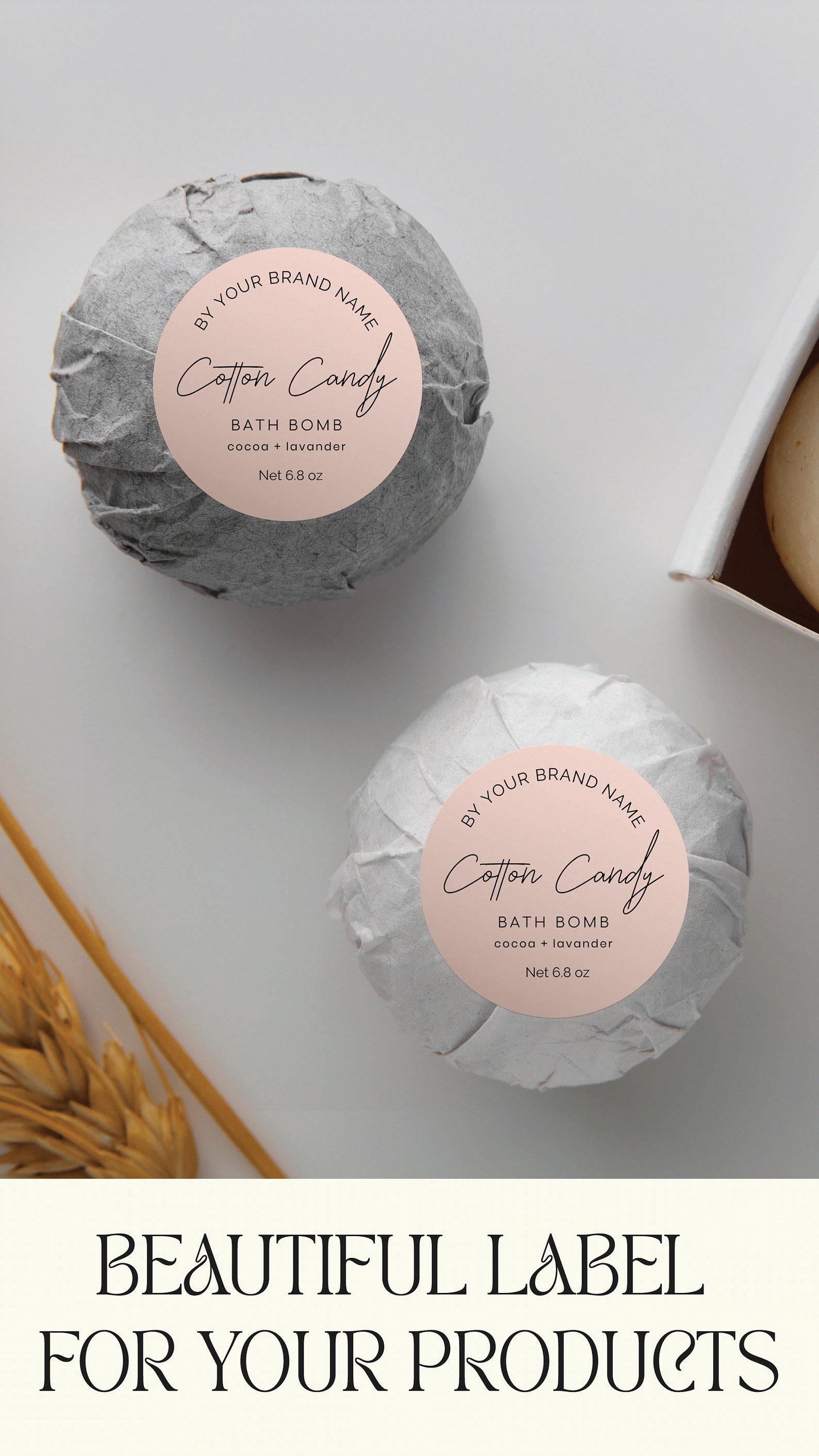 Bath Bomb Label Template Bath Bomb Wrap Around Label Bath Bomb Round ...