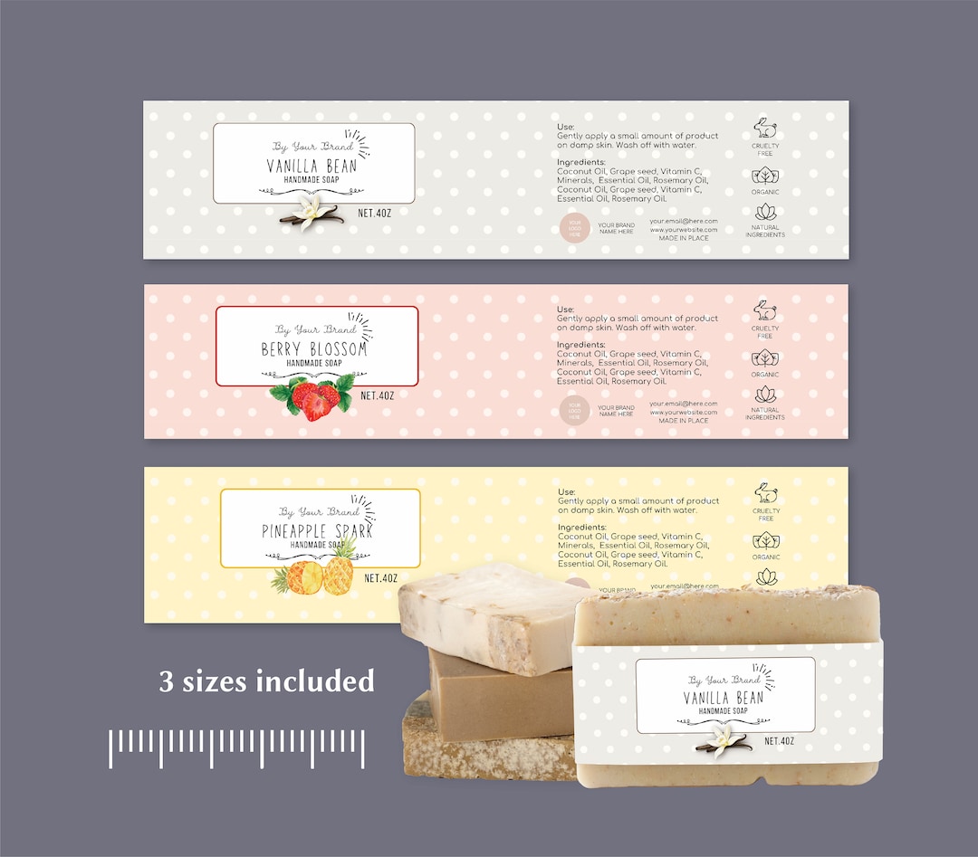 Soap Label Template Canva Soap Label Sticker Soap Label Printable Soap ...