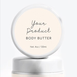 Body Butter Sticker Minimal Label for Jar Canva Sticker Custom Sugar ...