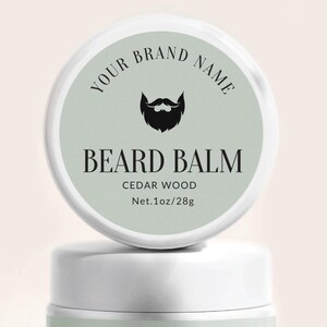 Beard Balm Label Template Beard Butter Label Men's Grooming Label DIY ...