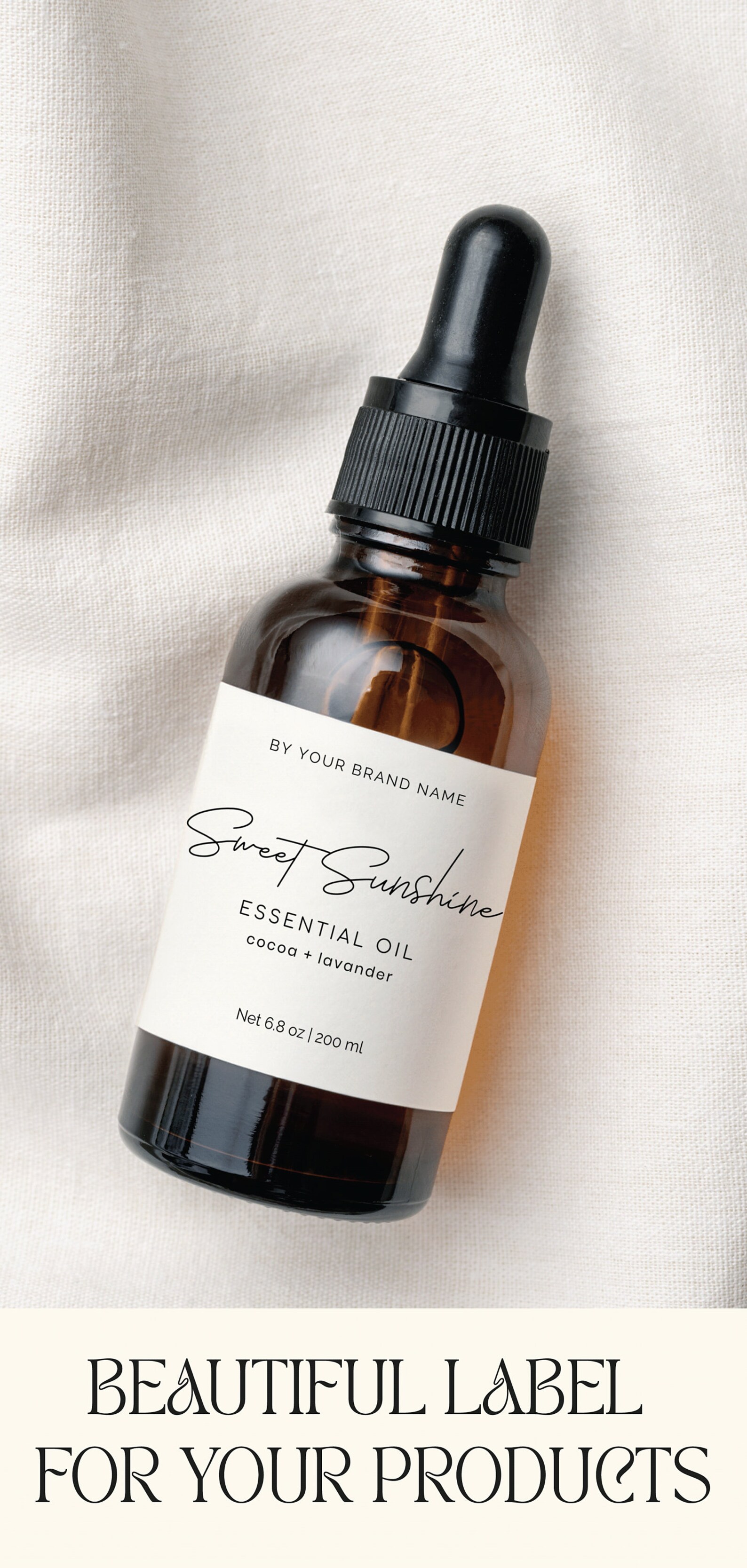 Hair Oil Label Body Oil Label Dropper Bottle Label Template Essential ...