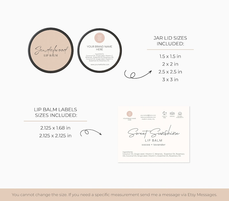 Editable Lip Balm Label Template Canva Lip Balm Label DIY Lipstick ...