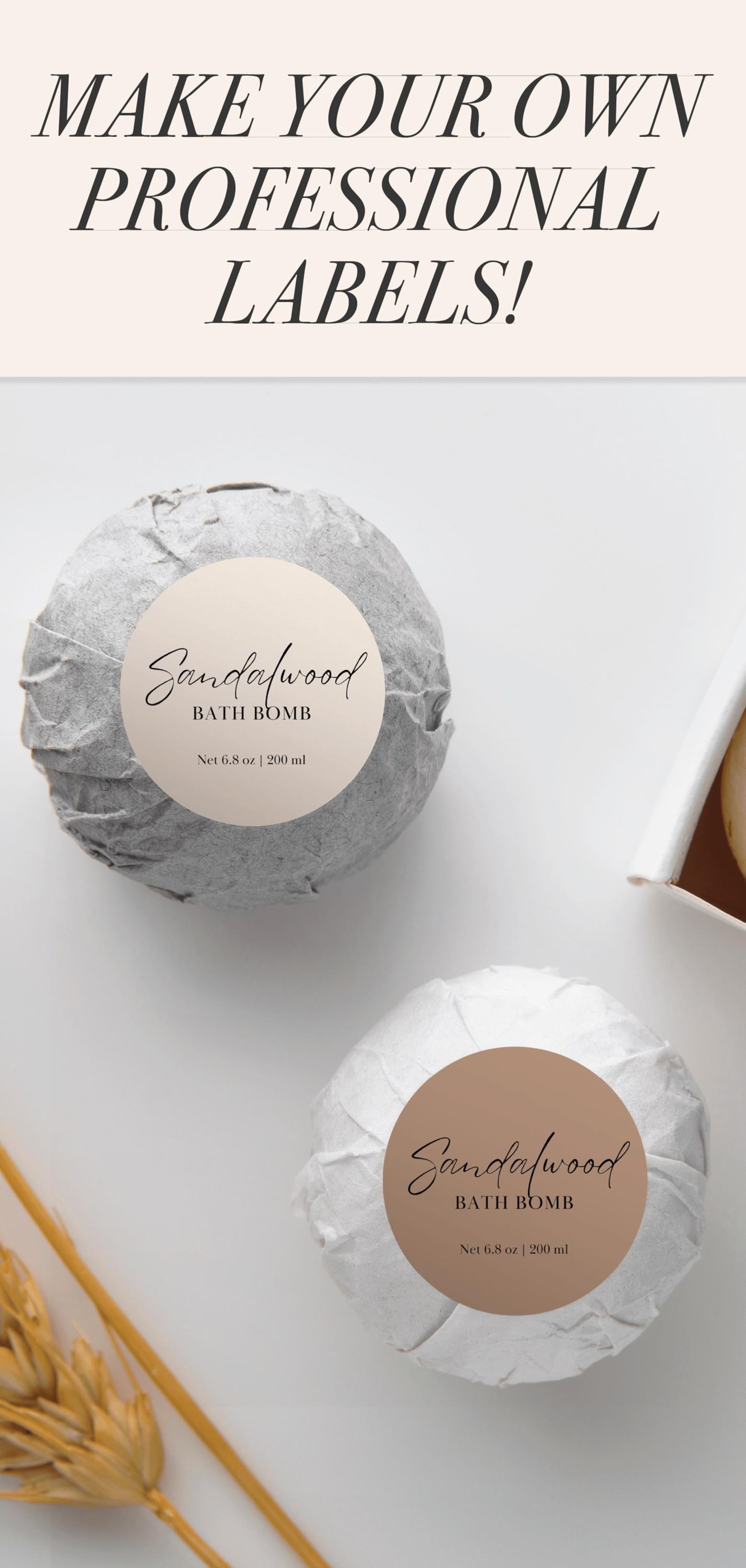 Bath Bomb Sticker Bath Bomb Belly Band Label Bath Bomb Wrapped Label ...