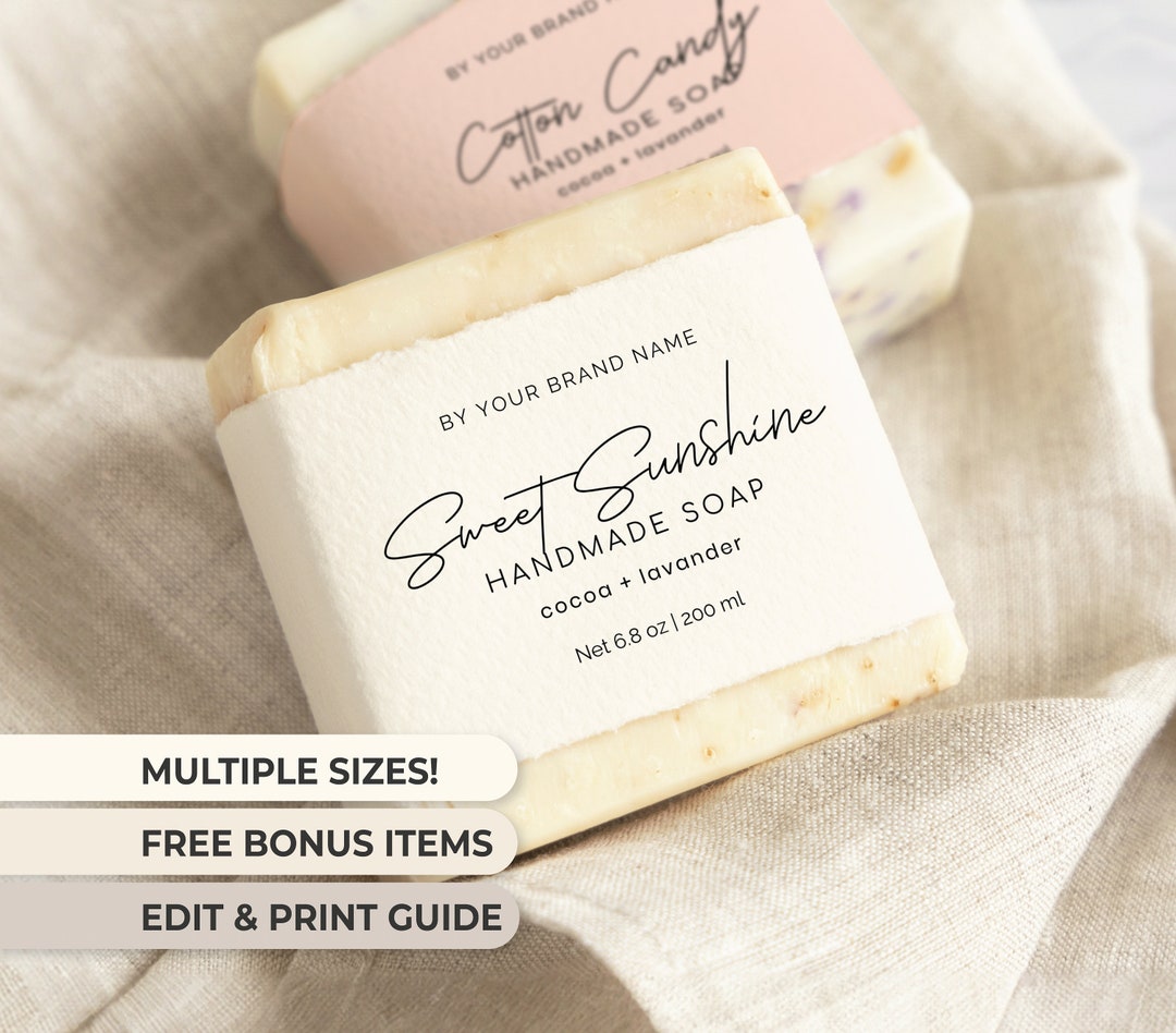 Soap Bar Label Soap Belly Band Label Etiquette Personnalisée Savon ...