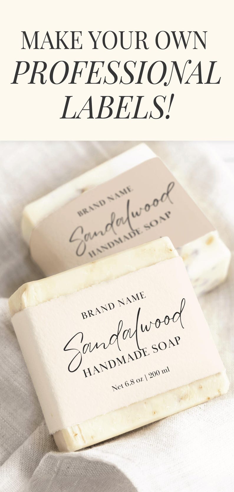 Custom Soap Label Template Soap Belly Band Soap Wrap Around Spa Soap ...