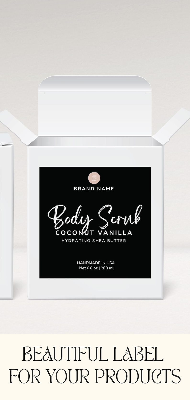 Box Label Sticker Custom Box Sticker Printable Label Cosmetic Box ...