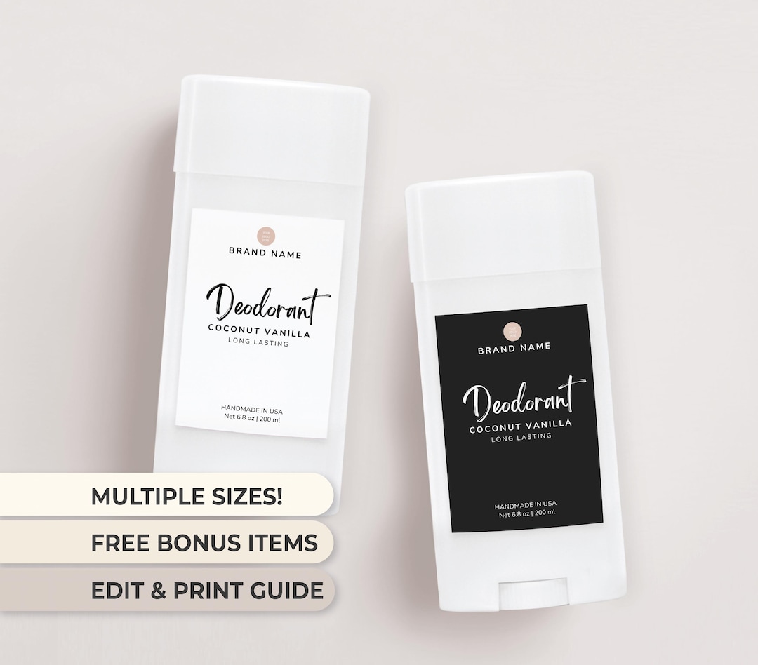 Deodorant Label Template Deodorant Label Men Custom Label Deodorant ...