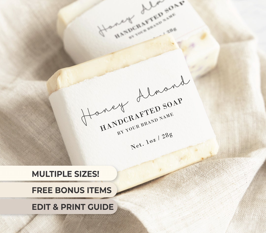 Minimalistic Soap Label Template Soap Product Label Soap Bar Label ...