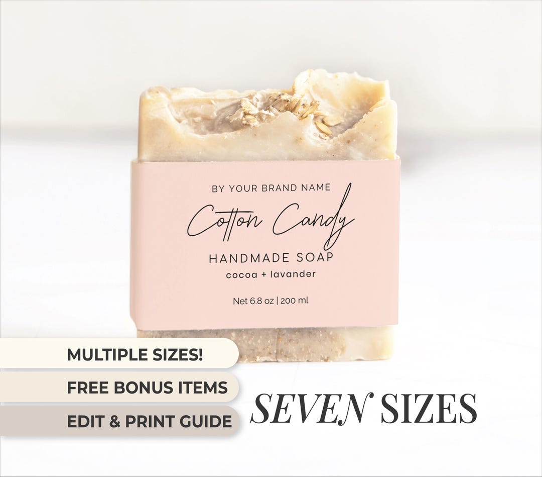 Custom Soap Label Sticker Soap Bar Wrap Label Soap Label Printable Bar ...