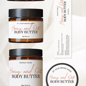 Shea Butter Label for Cream Custom Label Body Scrub Sticker Editable ...