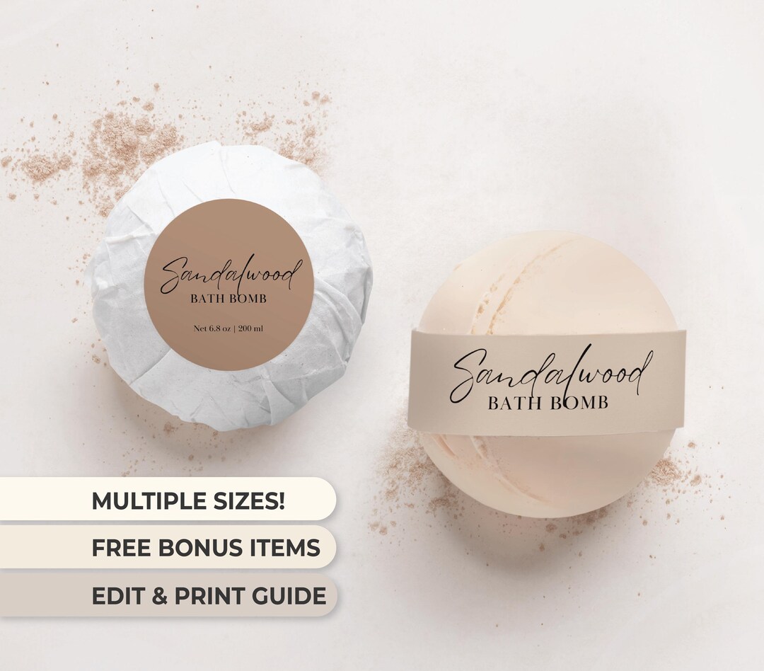 Bath Bomb Sticker Bath Bomb Belly Band Label Bath Bomb Wrapped Label ...