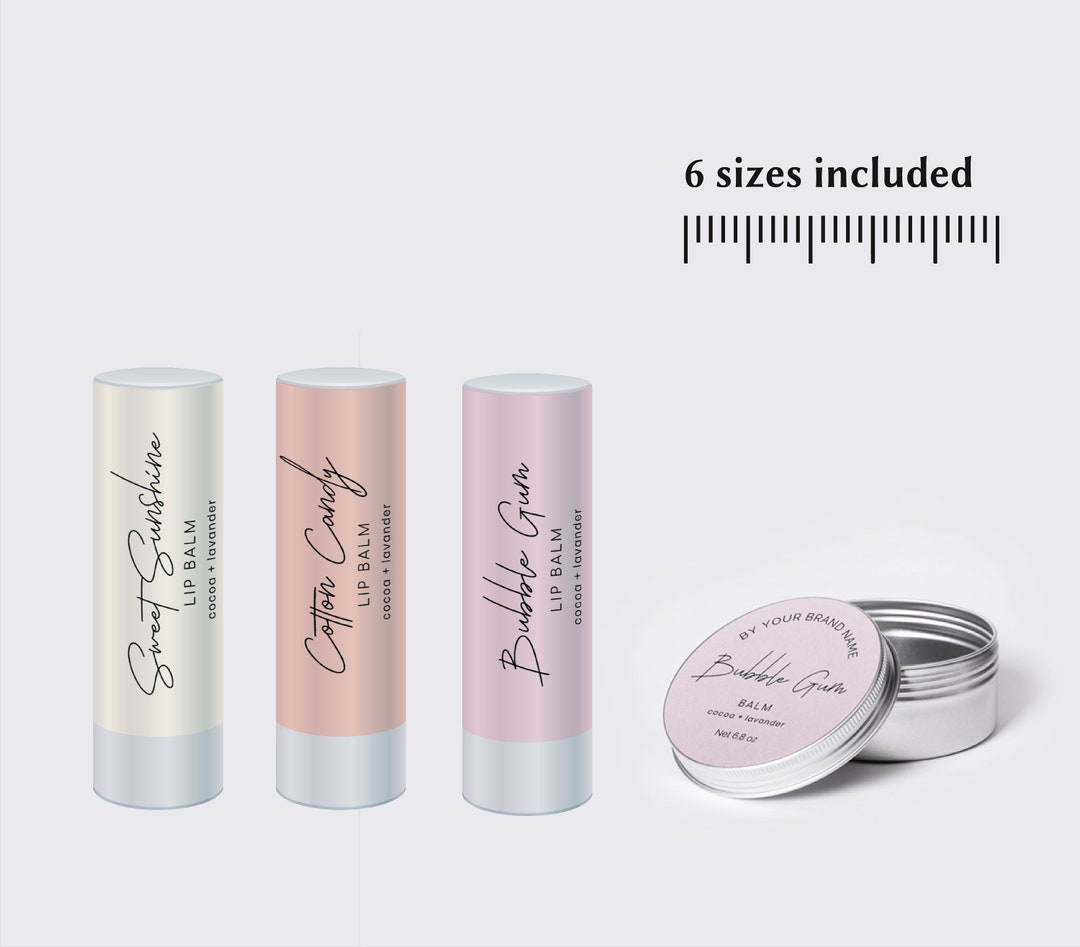 Lip Balm Label Template Lip Balm Sticker Template Chapstick Label Lip ...