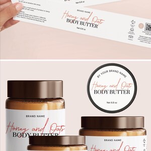 Shea Butter Label for Cream Custom Label Body Scrub Sticker Editable ...