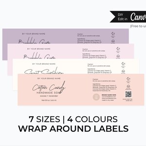 Custom Soap Label Sticker Soap Bar Wrap Label Soap Label Printable Bar ...