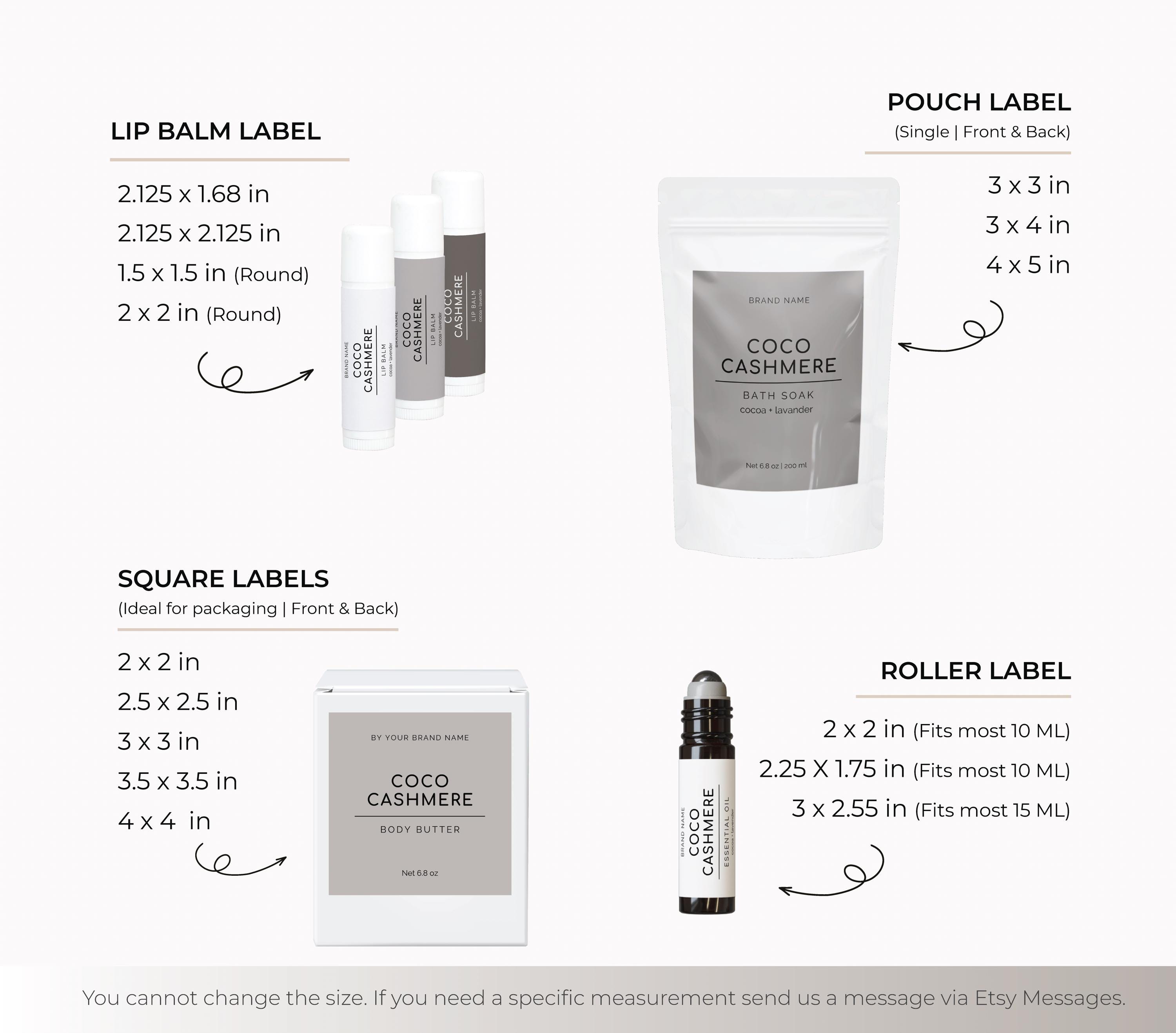 Cosmetic Label Template Cosmetic Sticker Label Custom Skincare Label ...