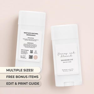 Minimalistic Deodorant Label Homemade Deodorant Label Design Deodorant ...