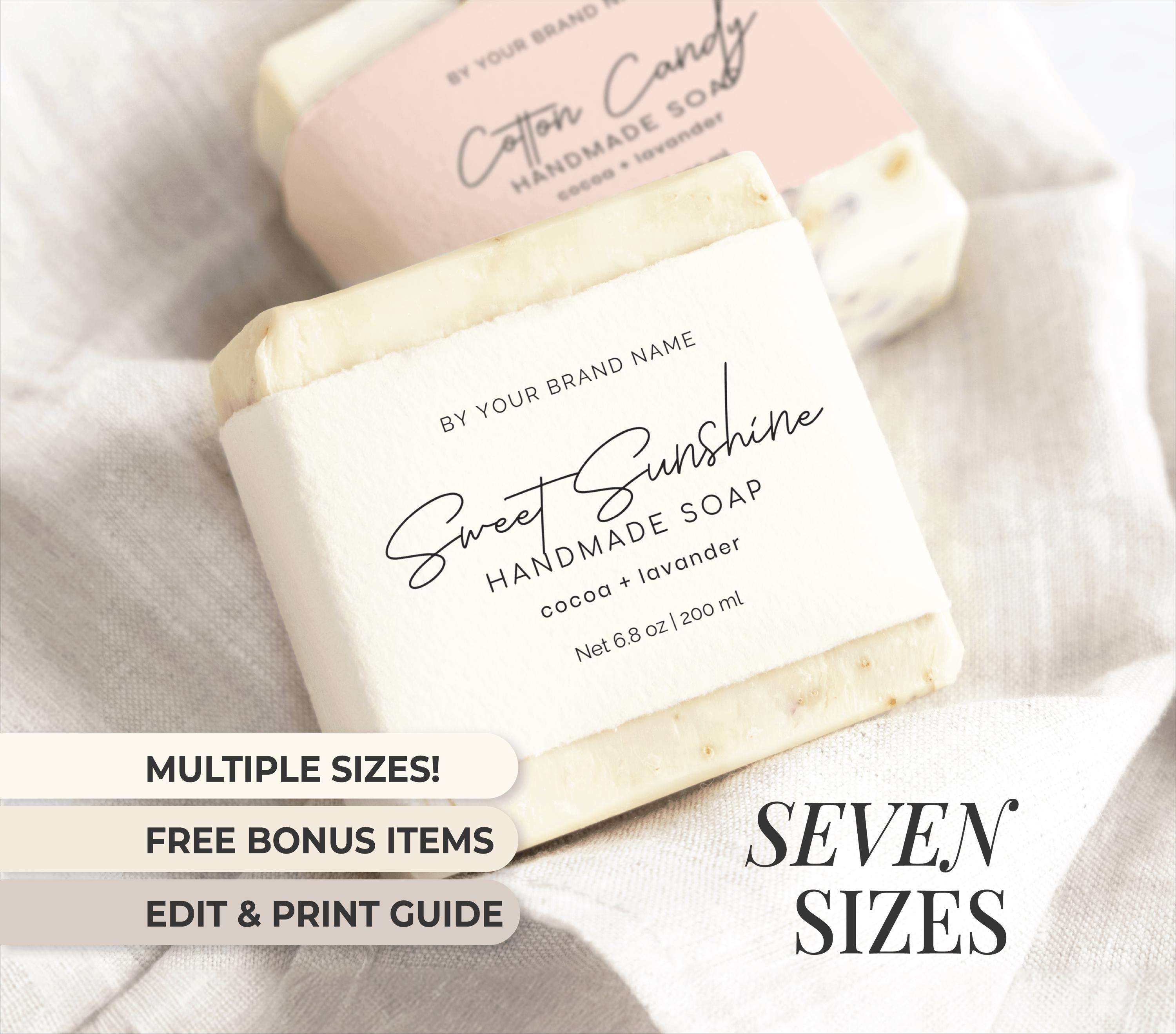 Custom Soap Label Sticker Soap Bar Wrap Label Soap Label Printable Bar ...