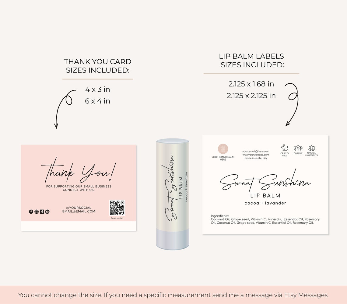 Stylish Cosmetic Product Label Template Canva Product Label - Etsy Canada