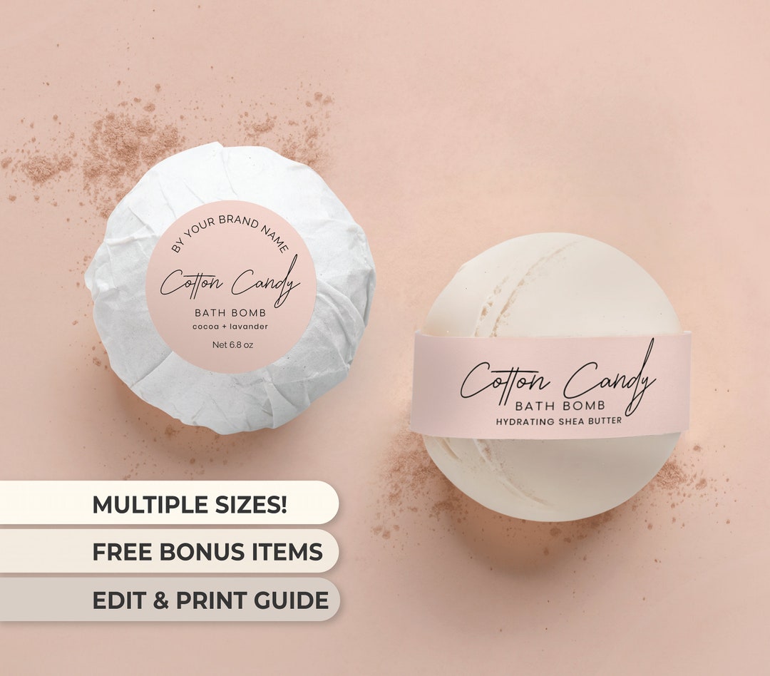 Bath Bomb Label Template Bath Bomb Wrap Around Label Bath Bomb Round ...