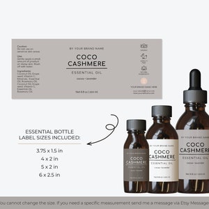 Minimalistic Cosmetic Label Product Template Body Butter Label Template ...