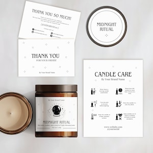 Editable Candle Label Template Candle Printable Label DIY Candle ...