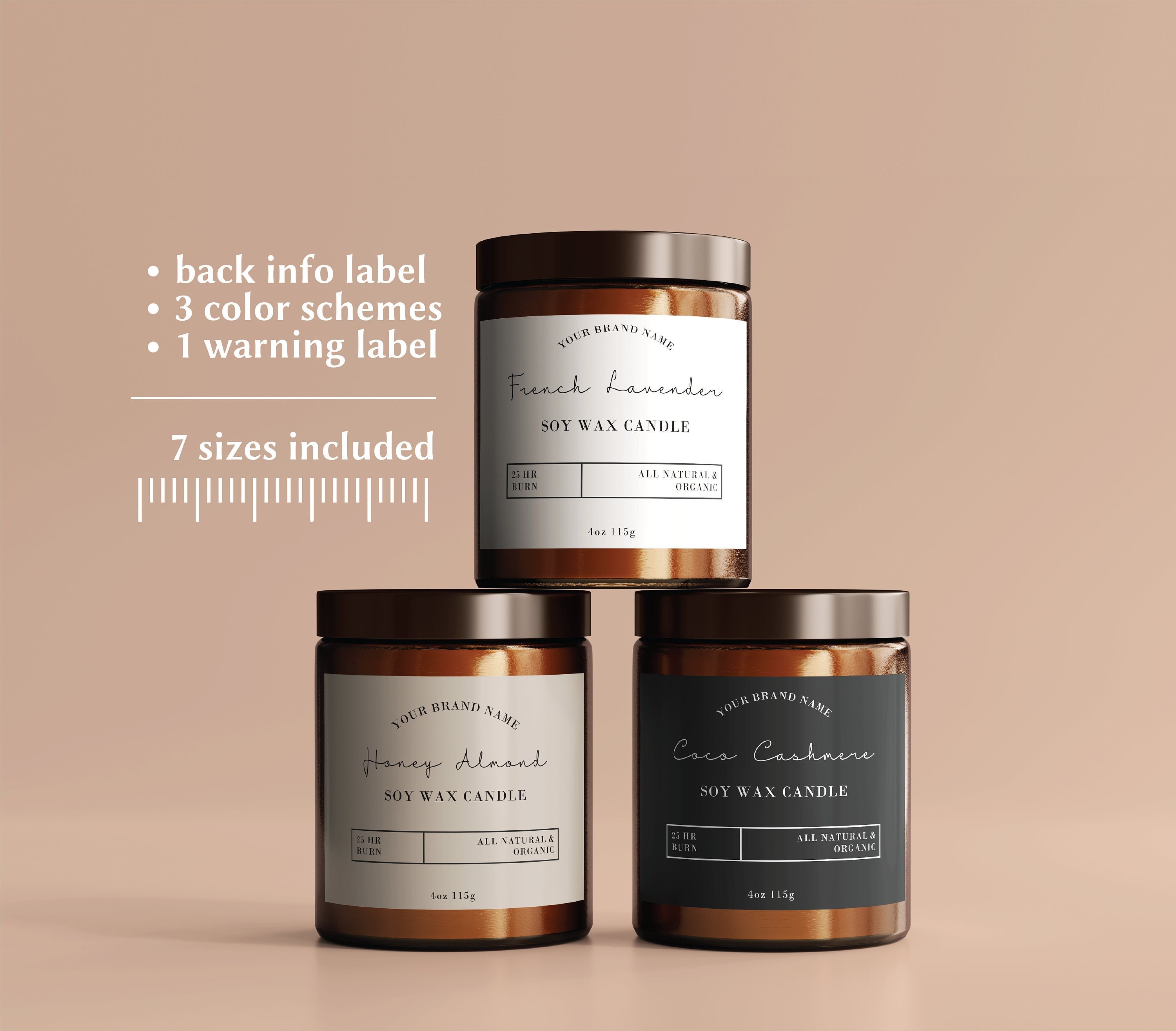 Luxury Candle Label Template Candle Label Sticker Candle - Etsy Canada