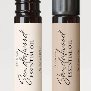 Aromatherapy Label Custom Roller Bottle Label Essential Oil Roller ...