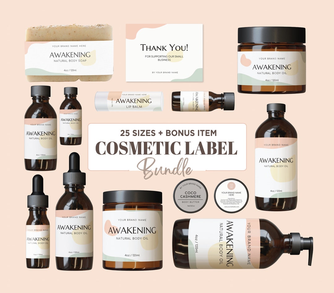 Product Label Template Cosmetic Label Sticker Cosmetic Label Template ...