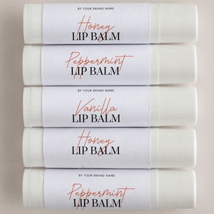 Custom Lip Balm Label Canva Lip Gloss Label Natural Cosmetic Label ...