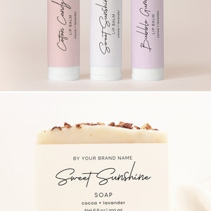 Stylish Cosmetic Product Label Template Canva Product Label Sticker ...