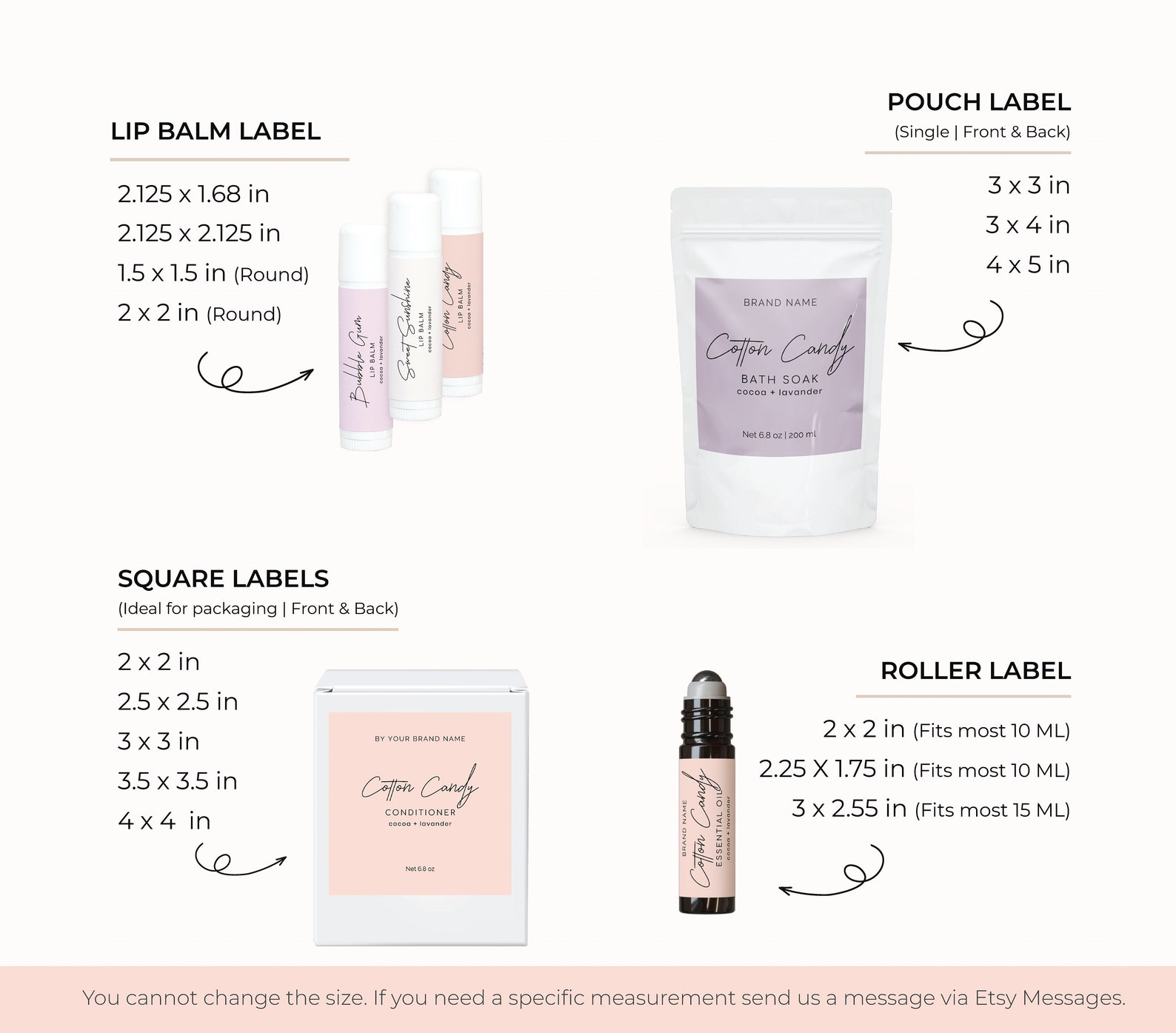Stylish Product Label Template Cosmetic Label Sticker Skincare Label ...