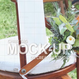 Wedding Chair Tag Mockup Chair Sign Editable Chair Tag PSD Chair Tag ...
