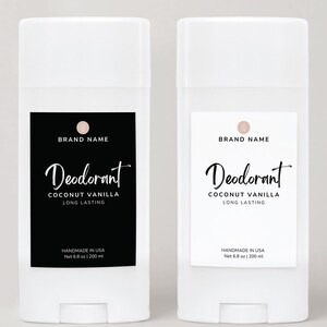 Printable Deodorant Label for Beauty and Skincare Product Label Custom ...
